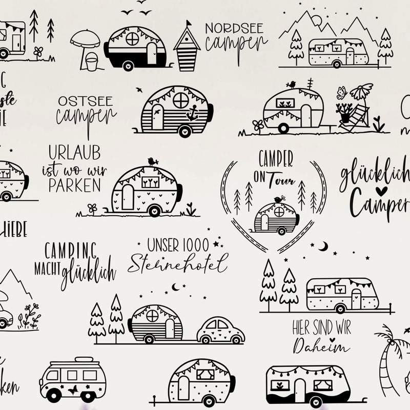 Plotterdatei wohnwagen silhouette - Etsy.de