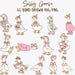 Cute Groovy Silly Goose Clipart Set SVG PNG in Pastel Colors Spring ...