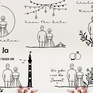 Plotterdatei Hochzeit Hochzeit Svg Wedding Greeting Card - Etsy