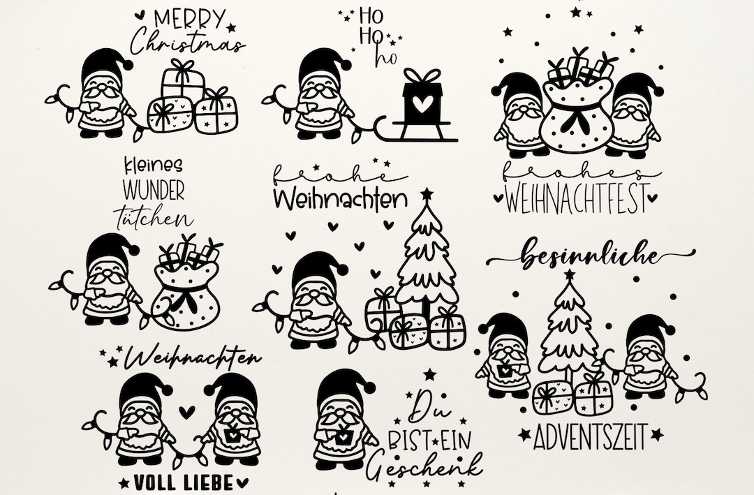 Plotterdatei Weihnachten Svg, Weihnachtsgnome Plotterdatei, Weihnachtswichtel Svg ...