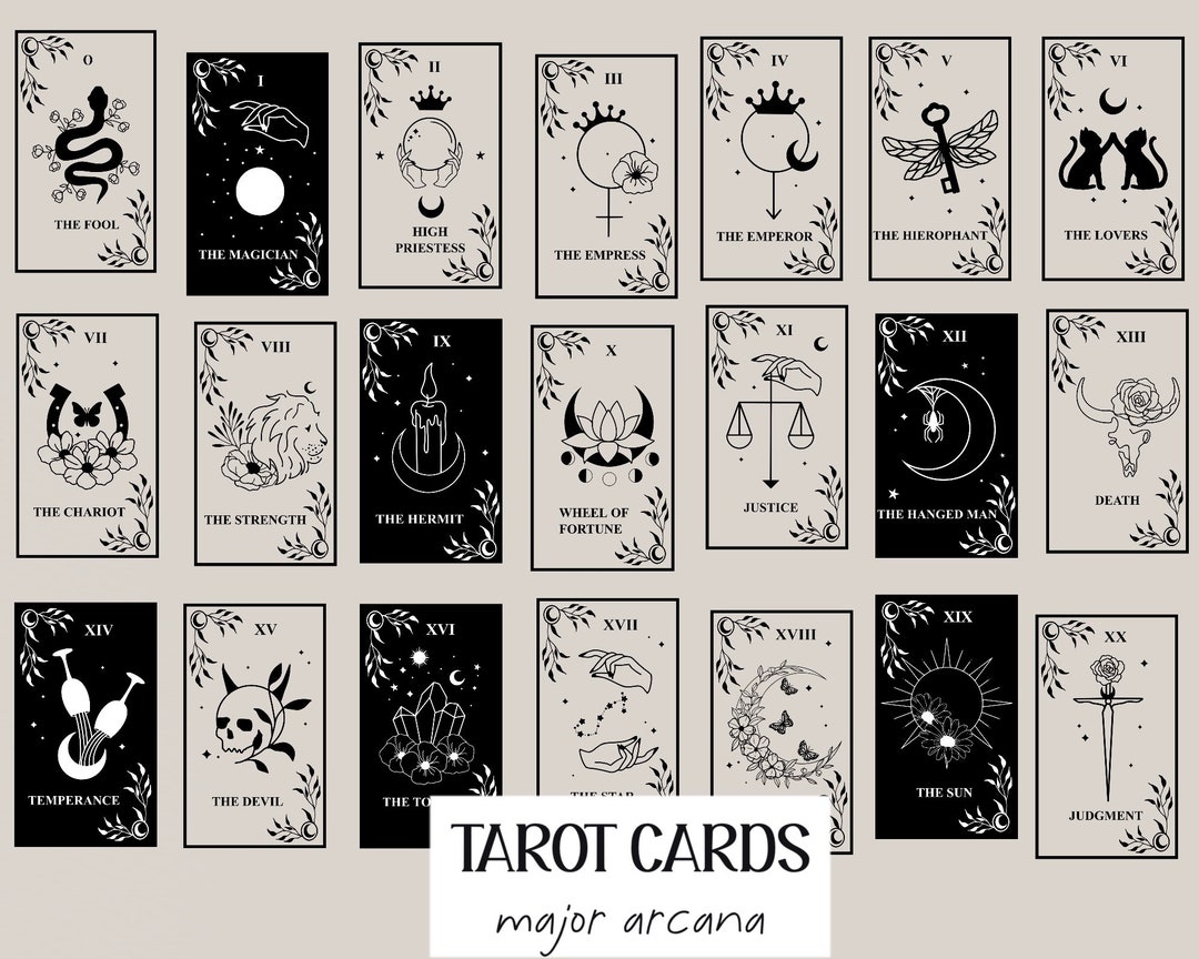 Tarot Svg,tarot Cards Svg, Witch Svg ,major Arcana Svg ,celestial Svg ...