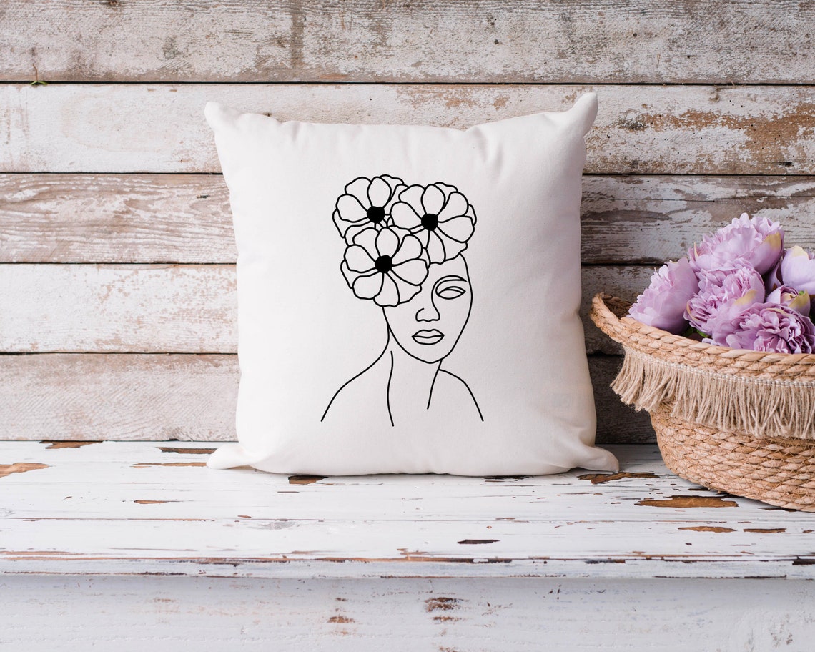 Face Line Art Svg,woman Abstract Face Svg,file for T-shirt Svg, Female ...