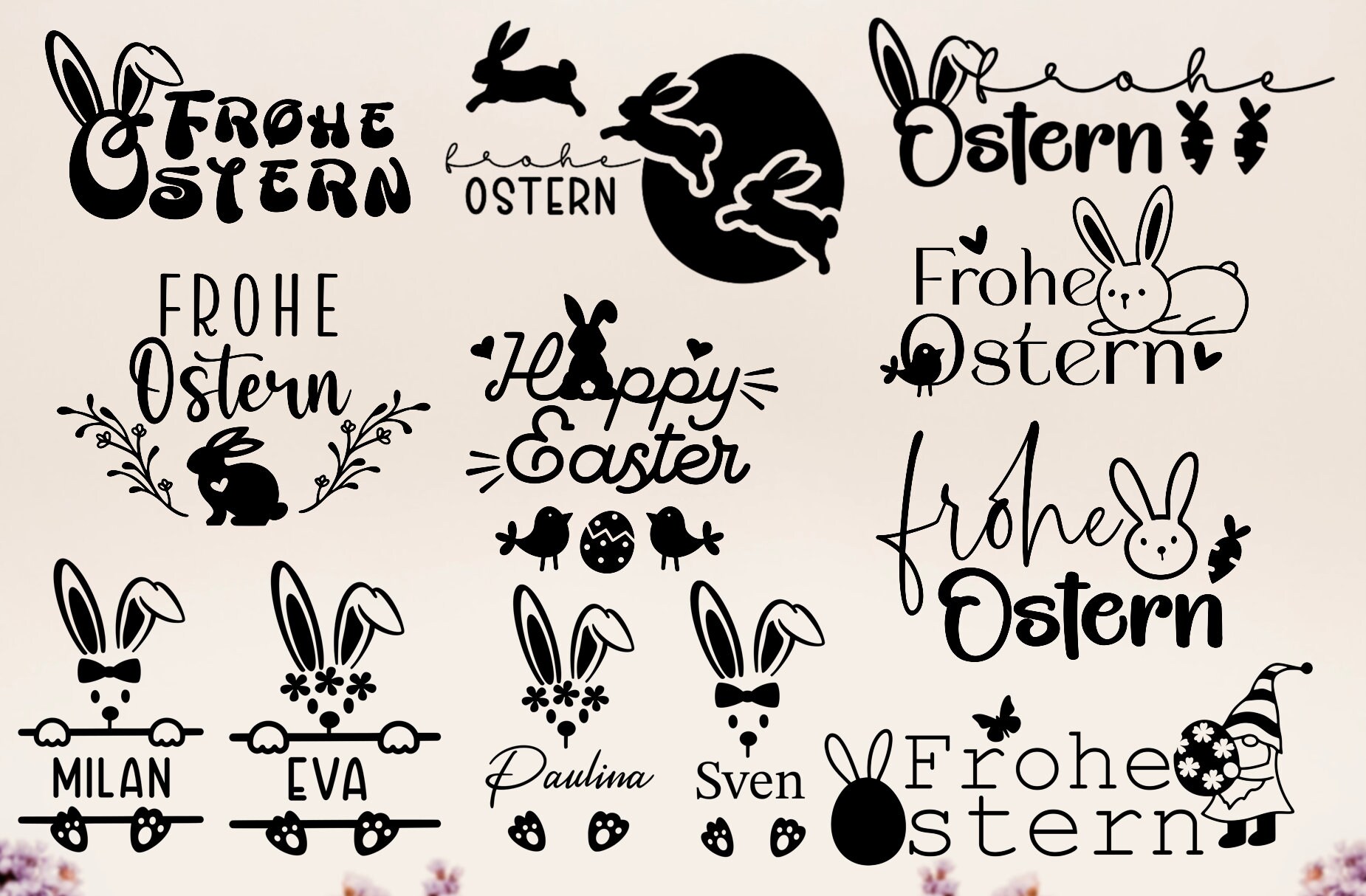 Plotterdatei Frühling, Plotterdatei Ostern, Plotter File Spring SVG ...