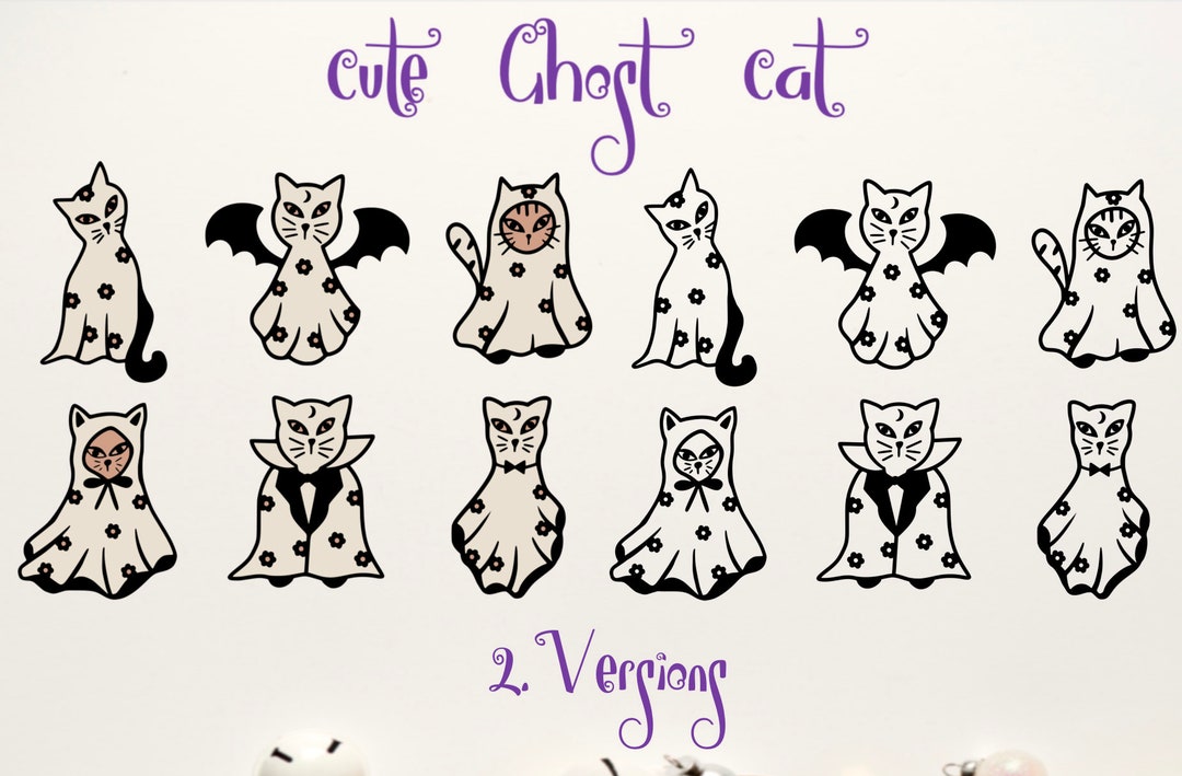 Retro Halloween PNG Svg,ghost Clippart, Cat Svg, Boo Svg, Dancing ...