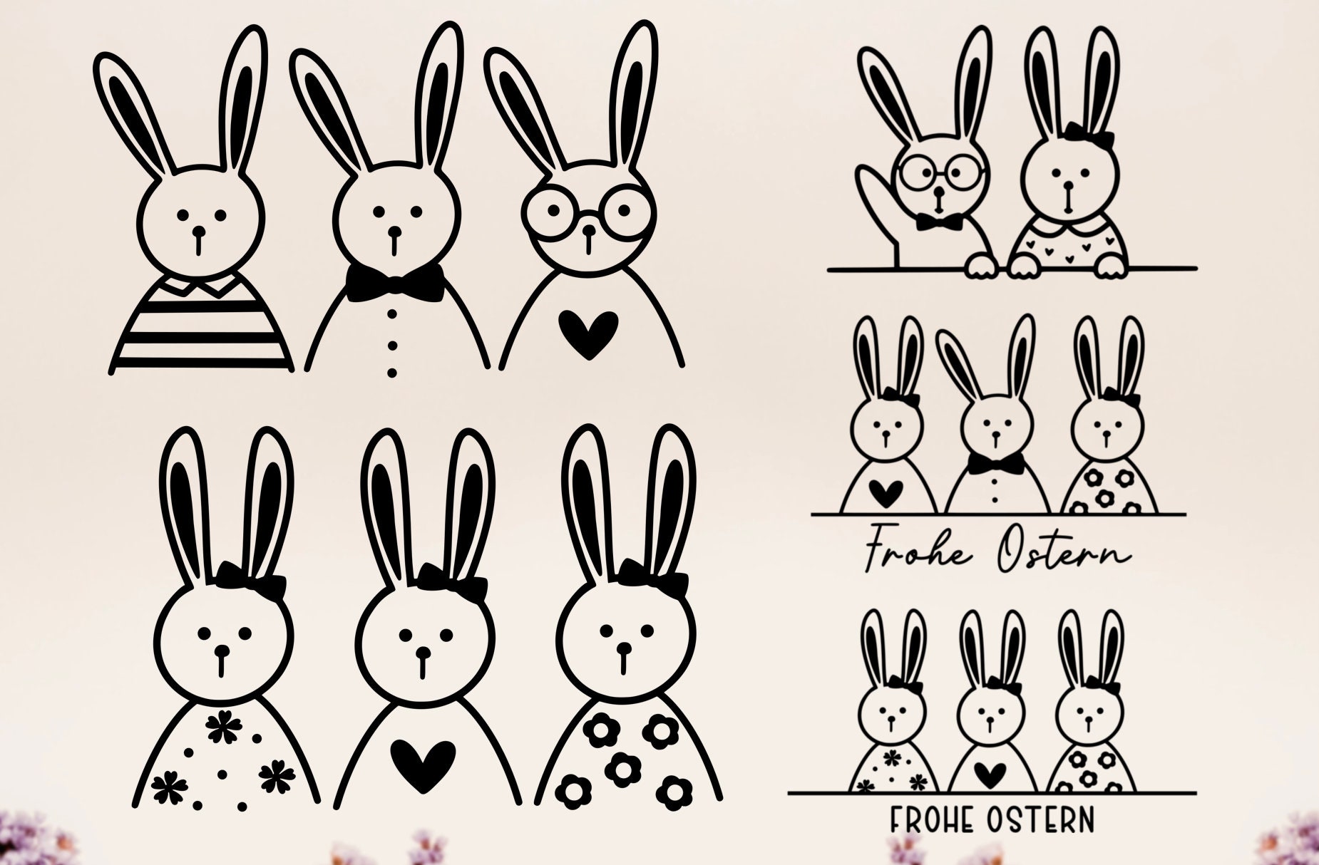 Plotterdatei Osterhase Svgplotterdatei Frühling Frohe Ostern - Etsy