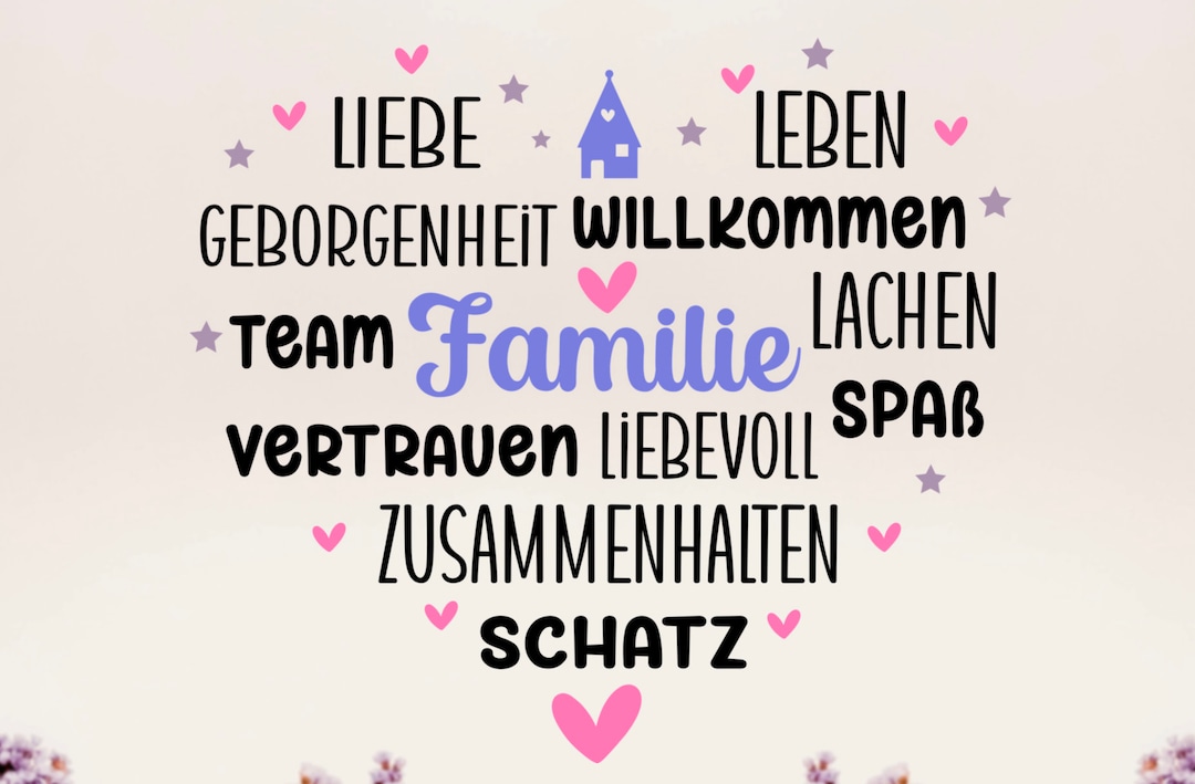Plotterdatei Herz Familie,plotterdatei Herz Svg, Plotterdatei Muttertag ...