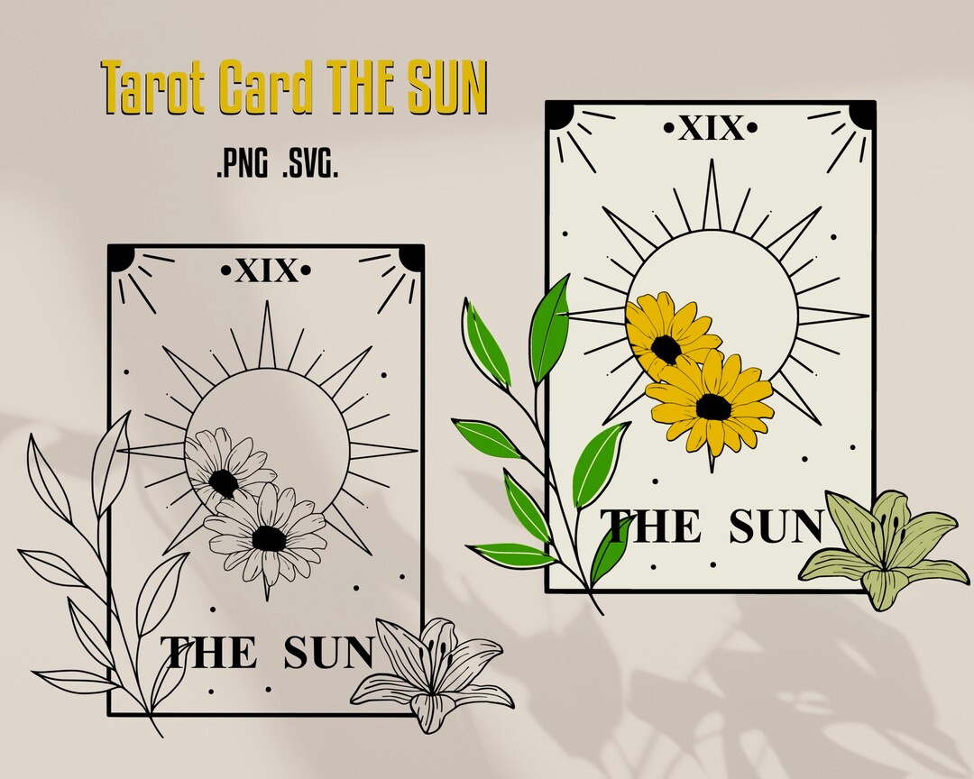 Tarot Card Sun Svg,tarot Svg,sun Svg,astrology Svg,horoscope Svg,zodiac ...