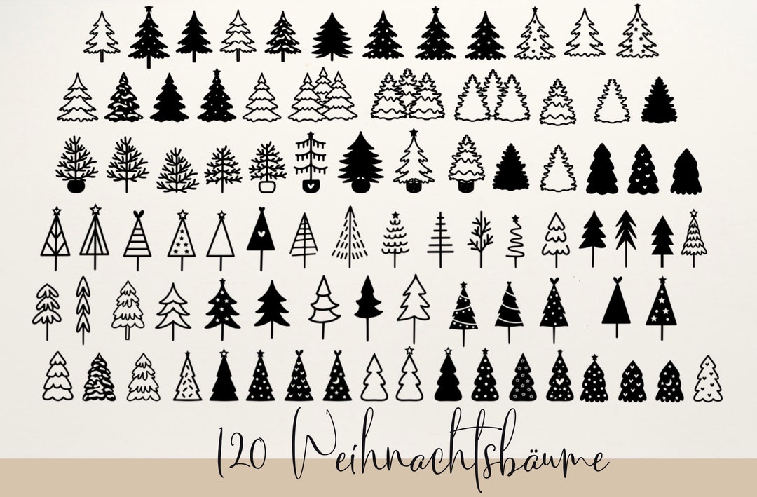 Plotterdatei Weihnachten Svg, Weihnachtsbaum SVG Bundle, Tannenbaum Svg - Etsy