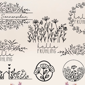 Plotterdatei Blumen,plotterdatei German Frohe Frühling Svg,ostern Svg ...