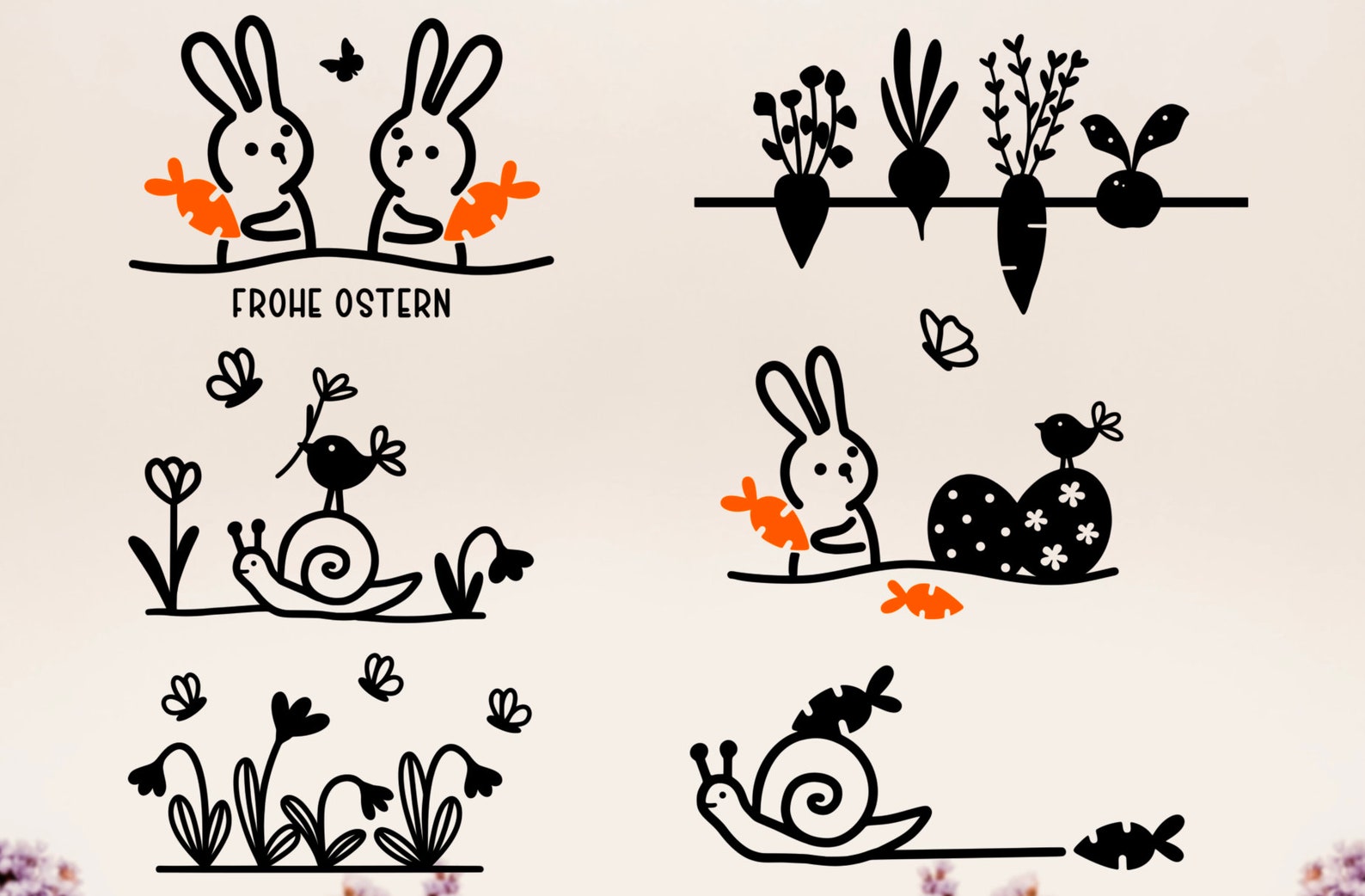 Plotterdatei Frühling,plotter File Ostern SVG, Plotterdatei Osterhase ...