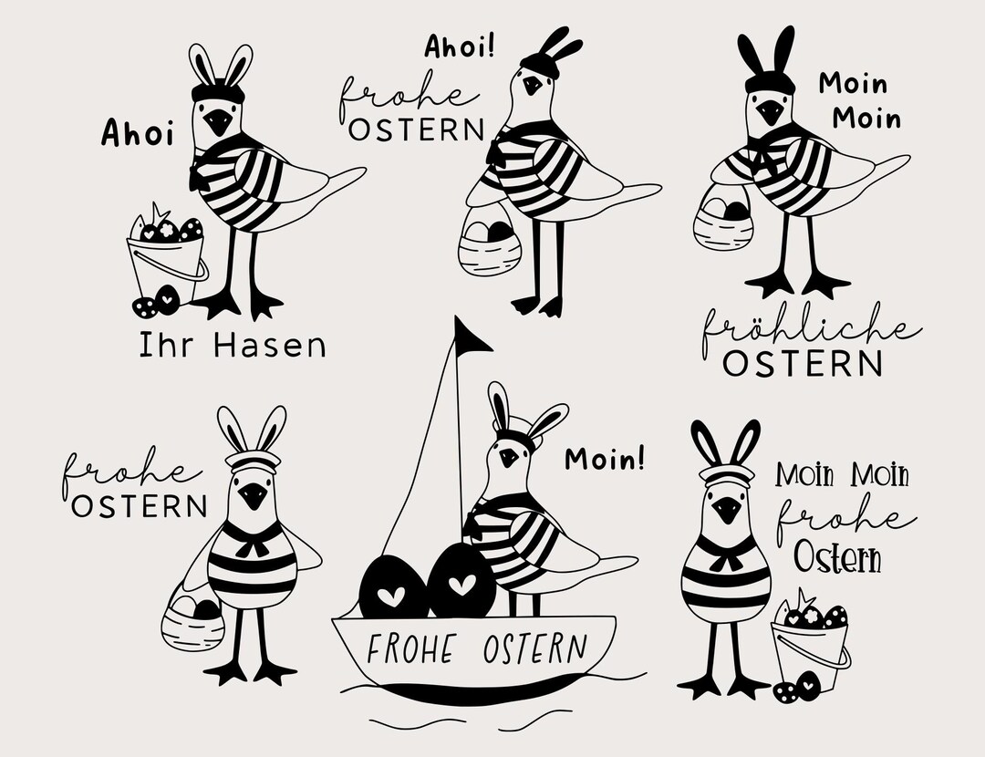 Plotterdatei Ostern Svg, Deutsche Plotterdatei Frühling, Ostergrüße ...