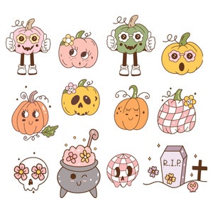 Groovy Retro Halloween Svg, Retro Fall Svg , Trendy Retro Png Hippie ...