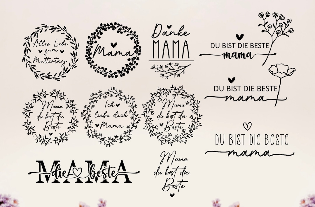 Plotterdatei Muttertag Svg,deutsche Plotterdatei Herz Du Bist,herz Svg,die Beste Mama Svg,alles ...