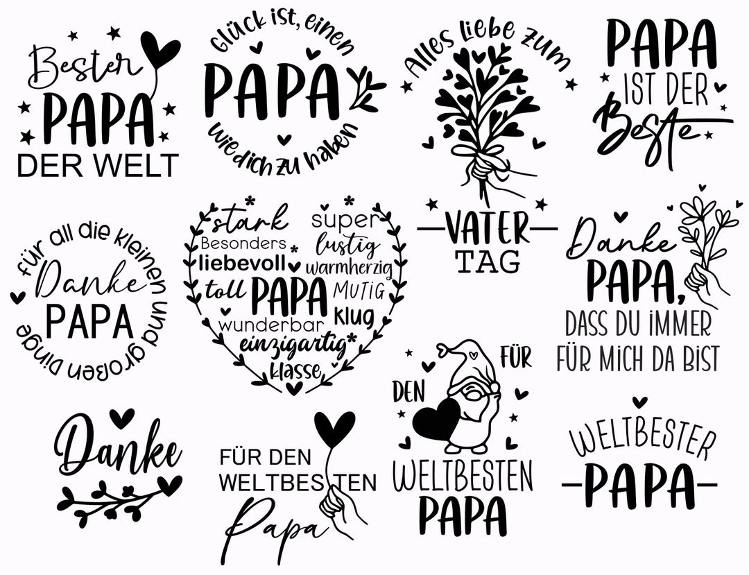 Deutsche Plotterdatei Papa,Vatertag svg, Vatertagsgeschenk, Papa svg, Deutsche Sprüche svg ...