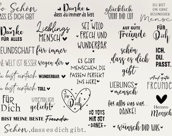 Deutsche Plotterdatei Danke,best Friends Svg Bundle,freundschaft Svg ...