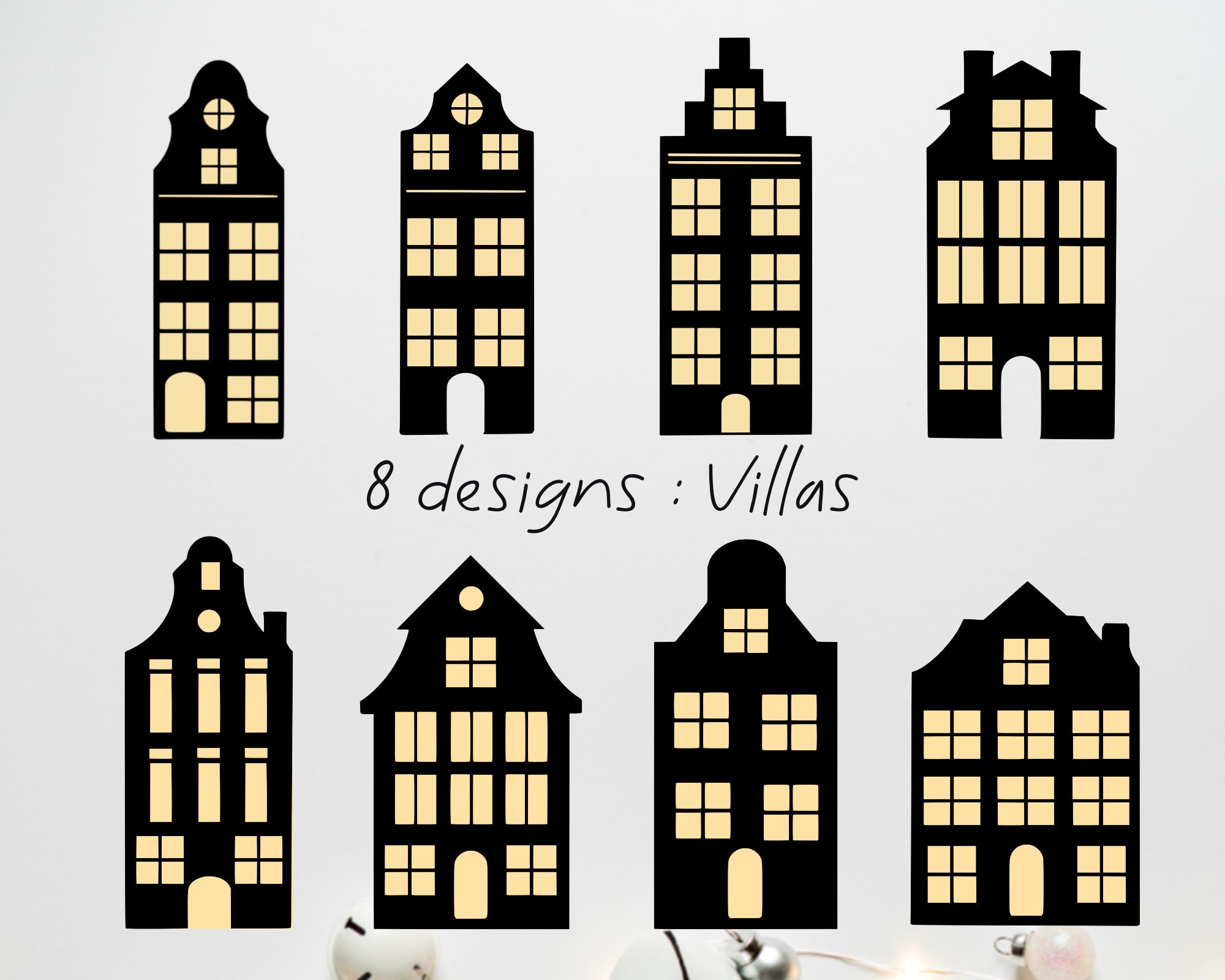 Houses Plotter Files Svgchristmas Canal House Svgchristmas - Etsy