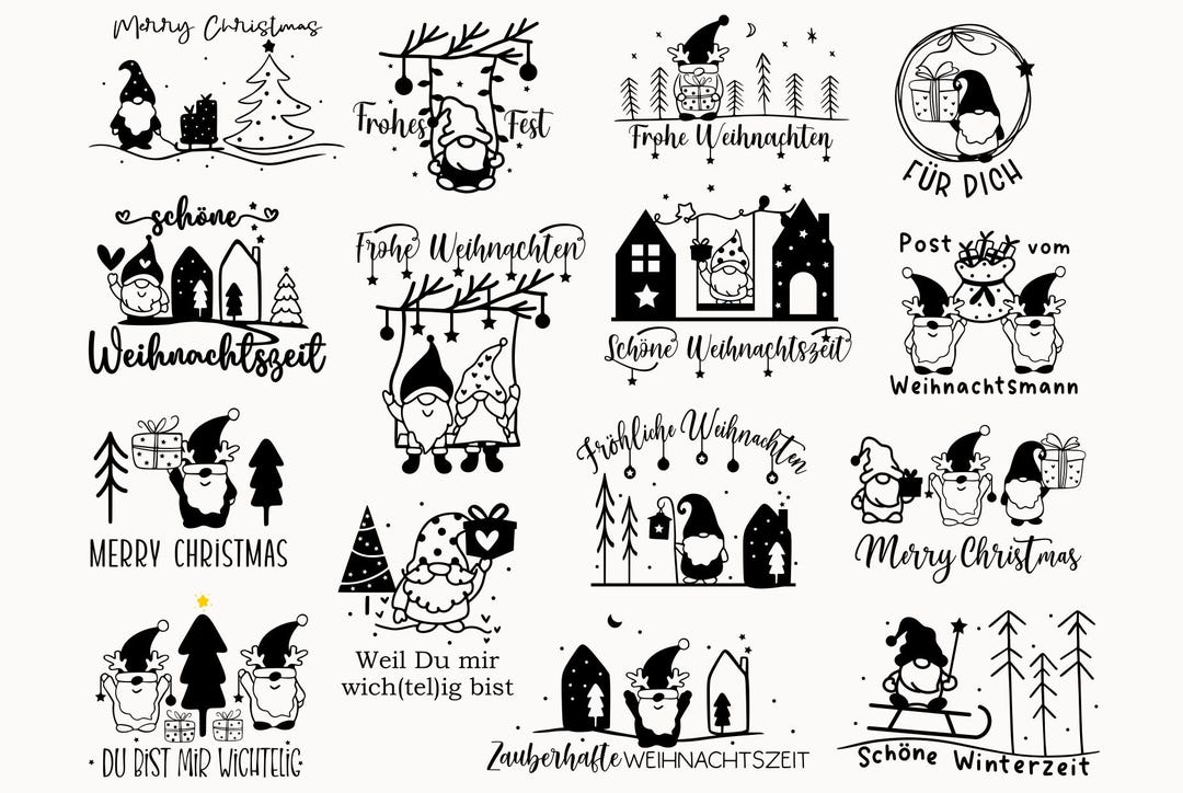 Plotterdatei Weihnachten Svg, Weihnachten Svg, Weihnachtswichtel Svg, Wichtel Svg, Laserdatei ...