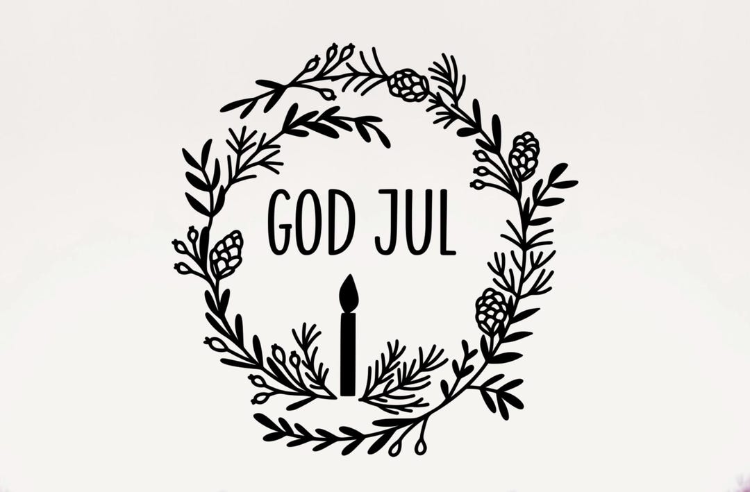 Plotterdatei Weihnachten Svg, God Jul Svg, Skandinavische Weihnachten ...