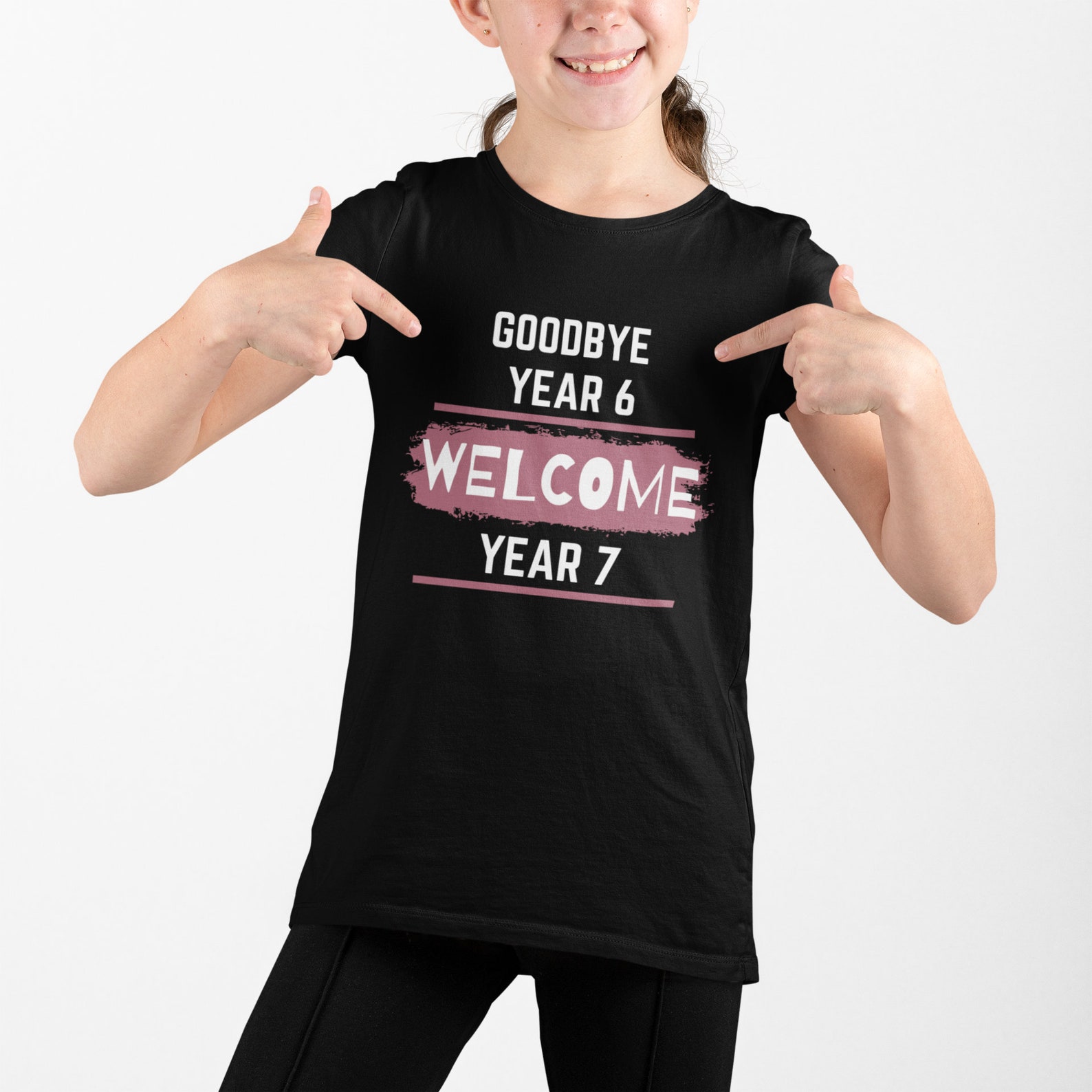 Goodbye Year 6 Welcome Year 7 Kids Softstyle Tee | Etsy