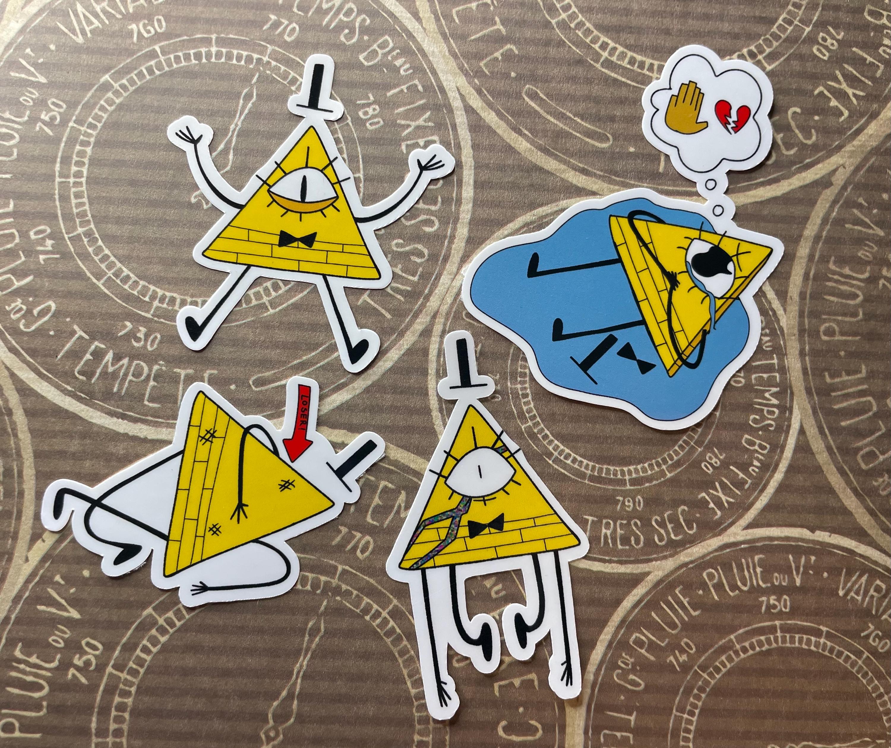 Bill Cipher Inspired Sticker Set - Waterproof Vinyl - Cartoon ...