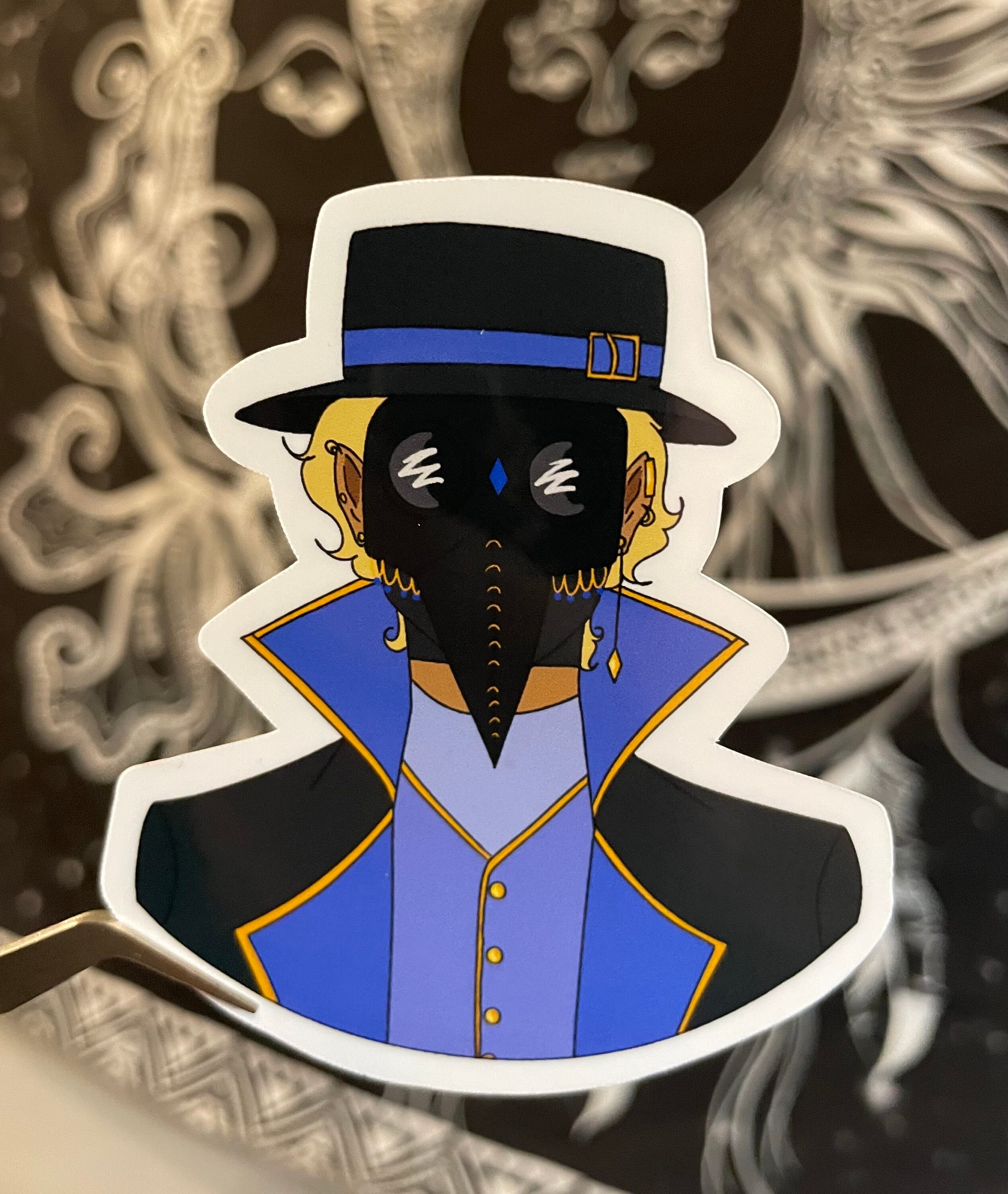 Gothic Plague Doctor Sticker Aesthetic Original Character Journaling ...