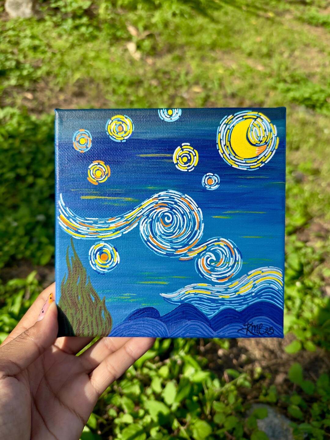The Starry Night, Van Gogh Painting, Starry Night Inspo, Night Painting ...