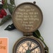 Your Actual Handwriting Compass, Personalized Compass, Wedding Gift for ...