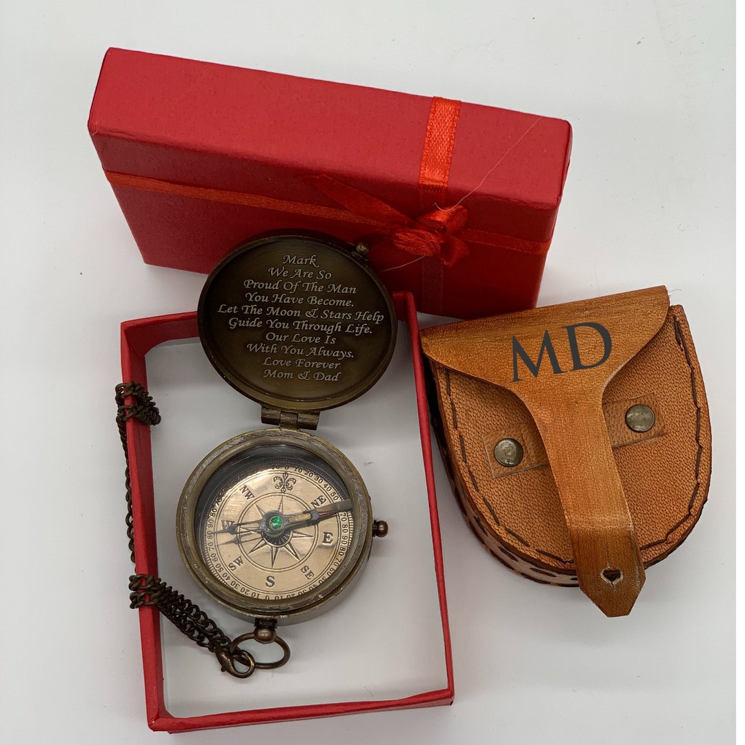 Personalized Working Compass With Custom Engraving, Christmas Gift ...