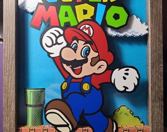 Super Mario Shadow Box - Etsy