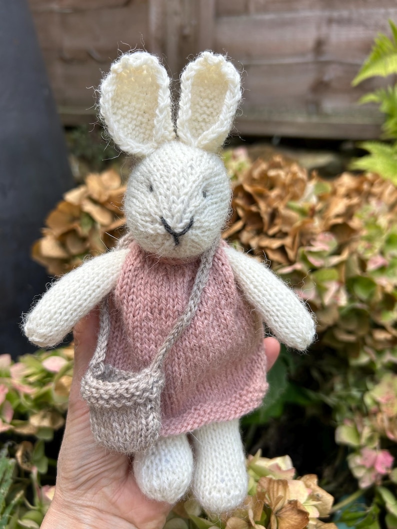 Knitted Rabbit, Dress and Bag Pattern (PDF Pattern) - Etsy