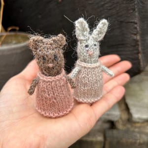 Little Rabbit and Mouse Knitting Pattern, Pattern Only, English Pattern ...
