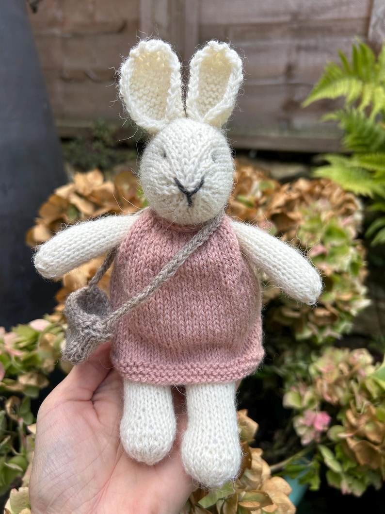 Knitted Rabbit, Dress and Bag Pattern (PDF Pattern) - Etsy