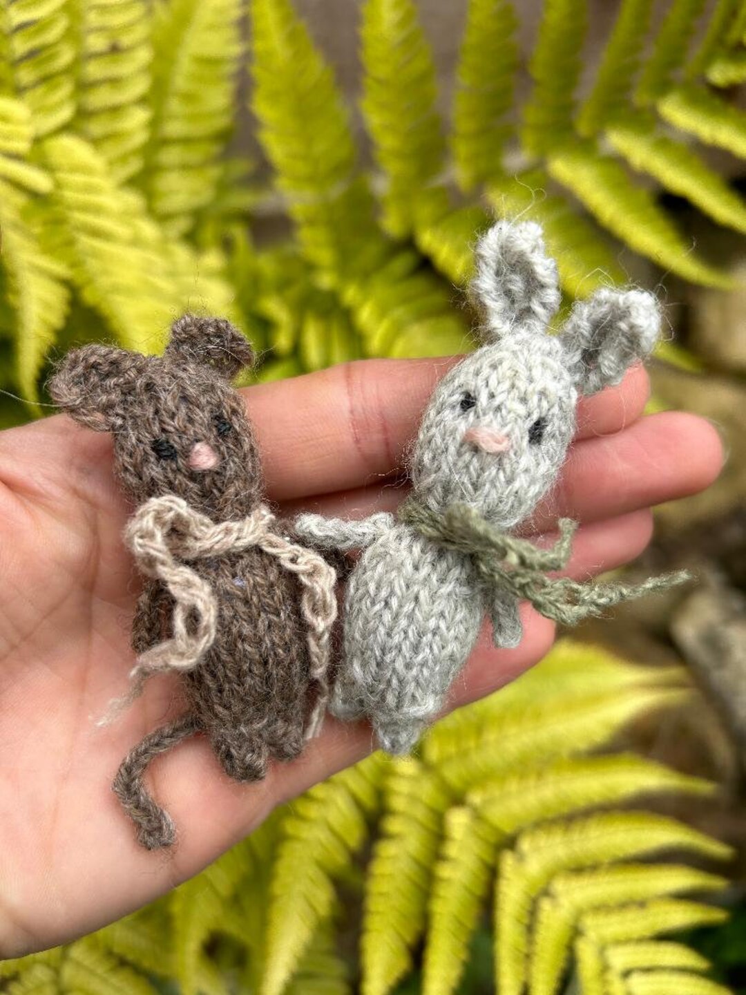 Little Rabbit and Mouse Knitting Pattern, Pattern Only, Knit Pattern - Etsy