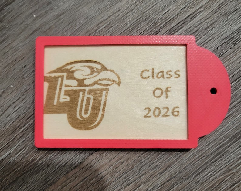 Custom College Laser Engraved 3D Printed Luggage Tag - Etsy