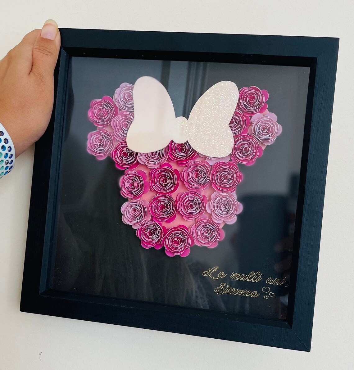 3D Paper Flower Shadow Box - Etsy UK