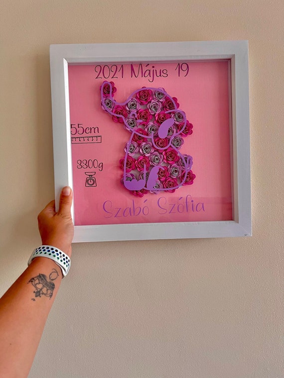 Personalised Baby Shadow Box | Etsy