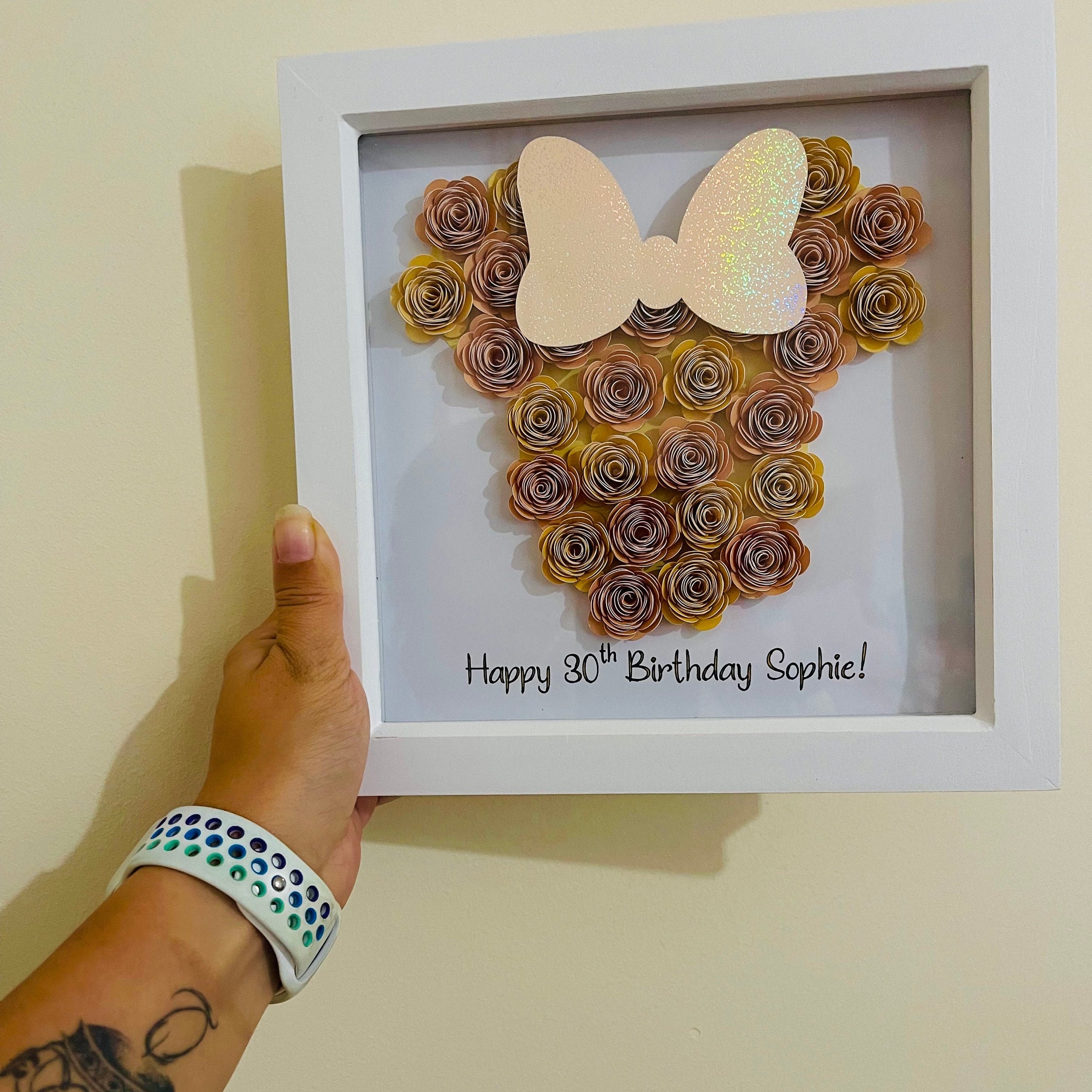 3D Paper Flower Shadow Box - Etsy UK