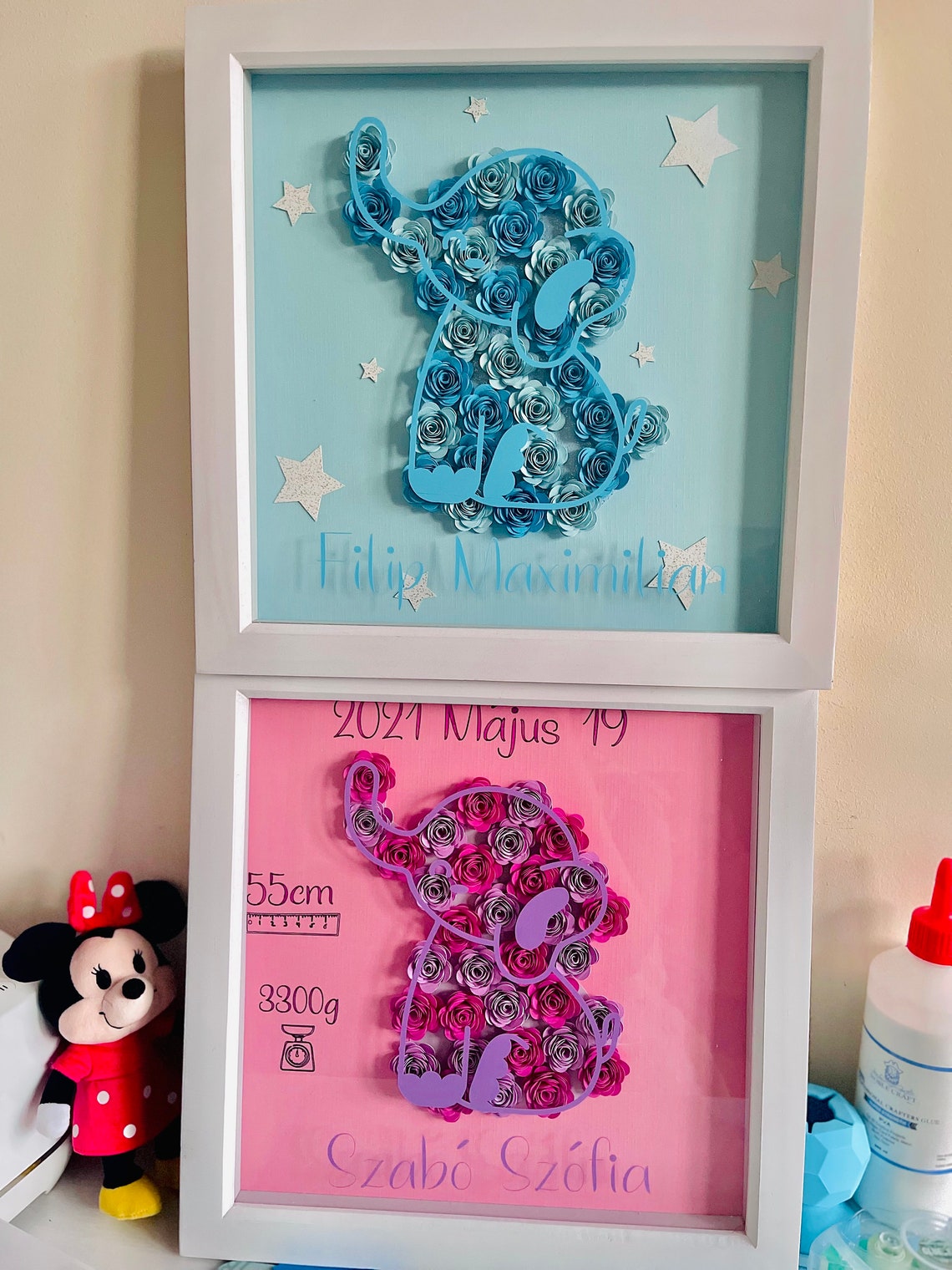 Personalised Baby Shadow Box - Etsy