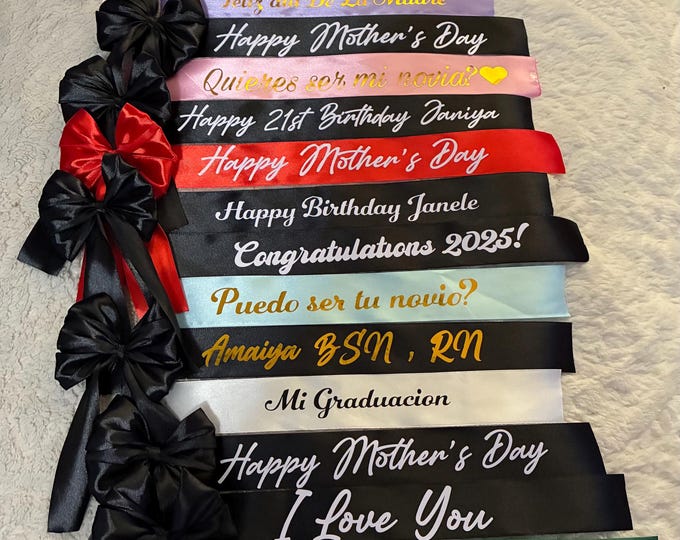Customized Ribbon for Bouquets - Etsy