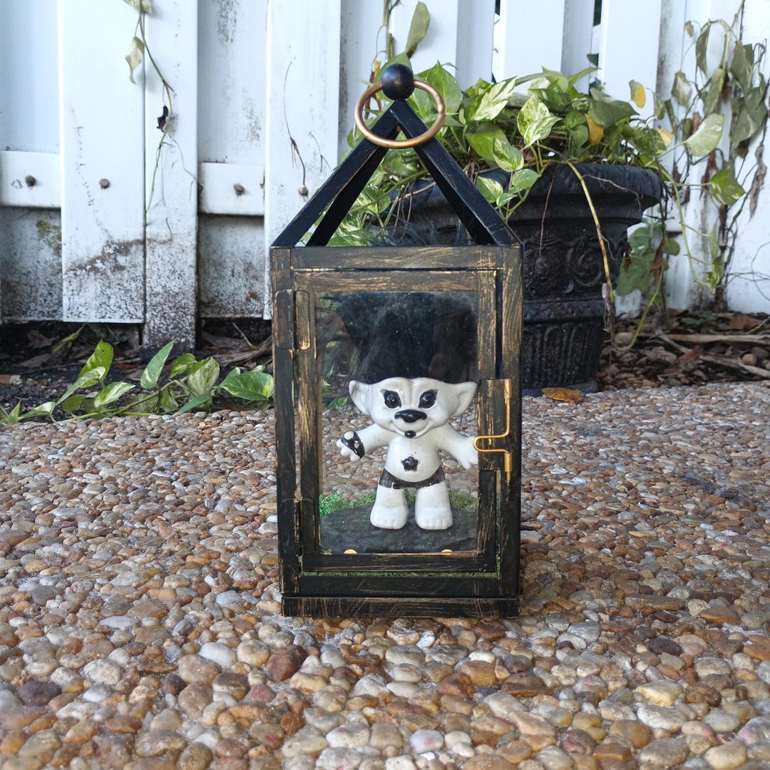 Mini Goth Troll Doll in Hanging House: Spooky Vamp Theme - Etsy