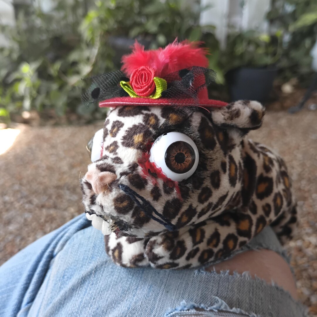 Recycled Beanie Babies, Freckles the Leopard, Creepy Plushies, Stuffed ...