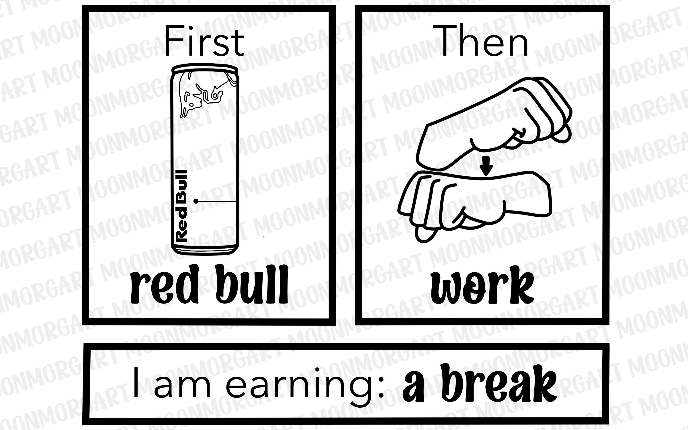 First Then Red Bull SVG - Etsy