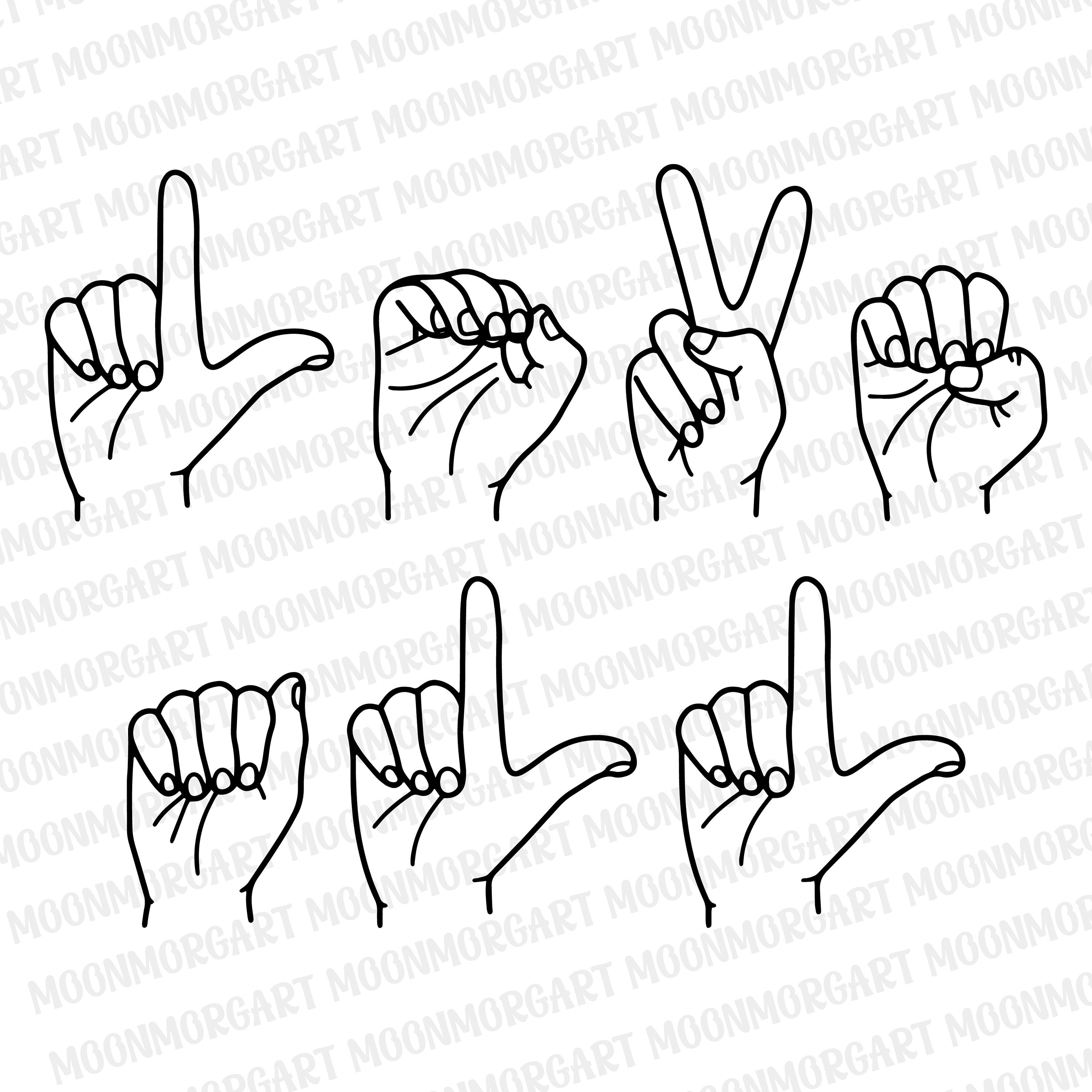 ASL "love All" SVG - Etsy