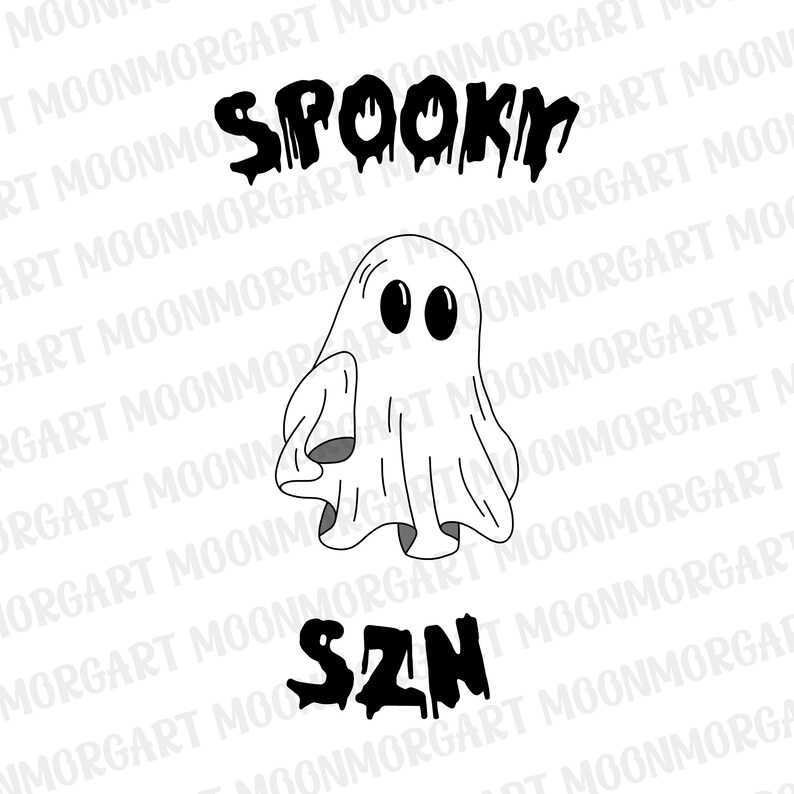 Spooky SZN Ghost SVG - Etsy