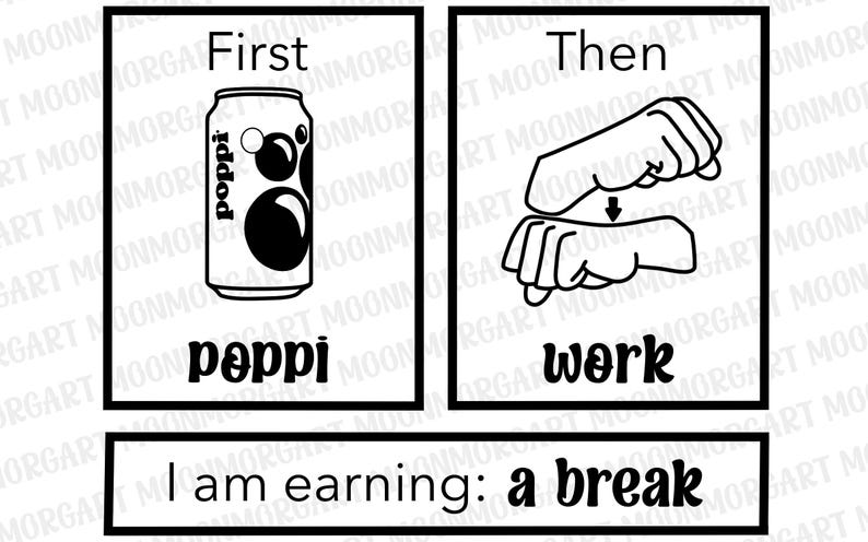 First Then Poppi SVG - Etsy