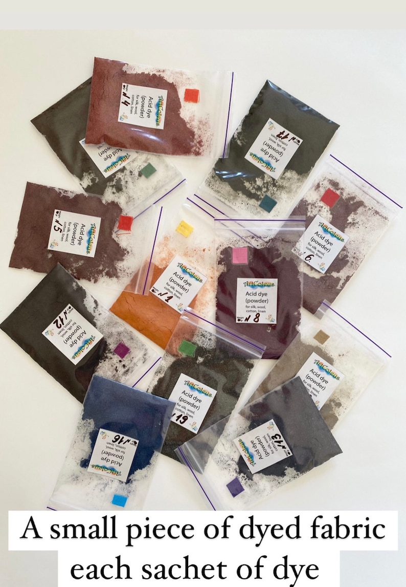 Acid Dye powderdyeing Wool and Silk Fabric Dyeing Cotton - Etsy