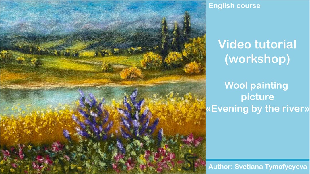 Manual of the Technique of Dry Felting Drawing Landscape, Online Video ...