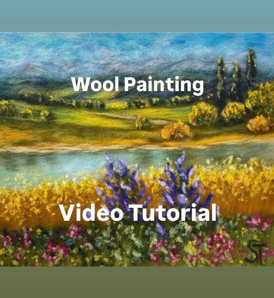 Manual of the Technique of Dry Felting Drawing Landscape, Online Video ...