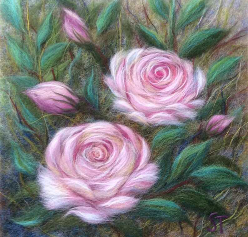 Tutorial Dry Felting Technique Drawing From Felt Roses Video - Etsy