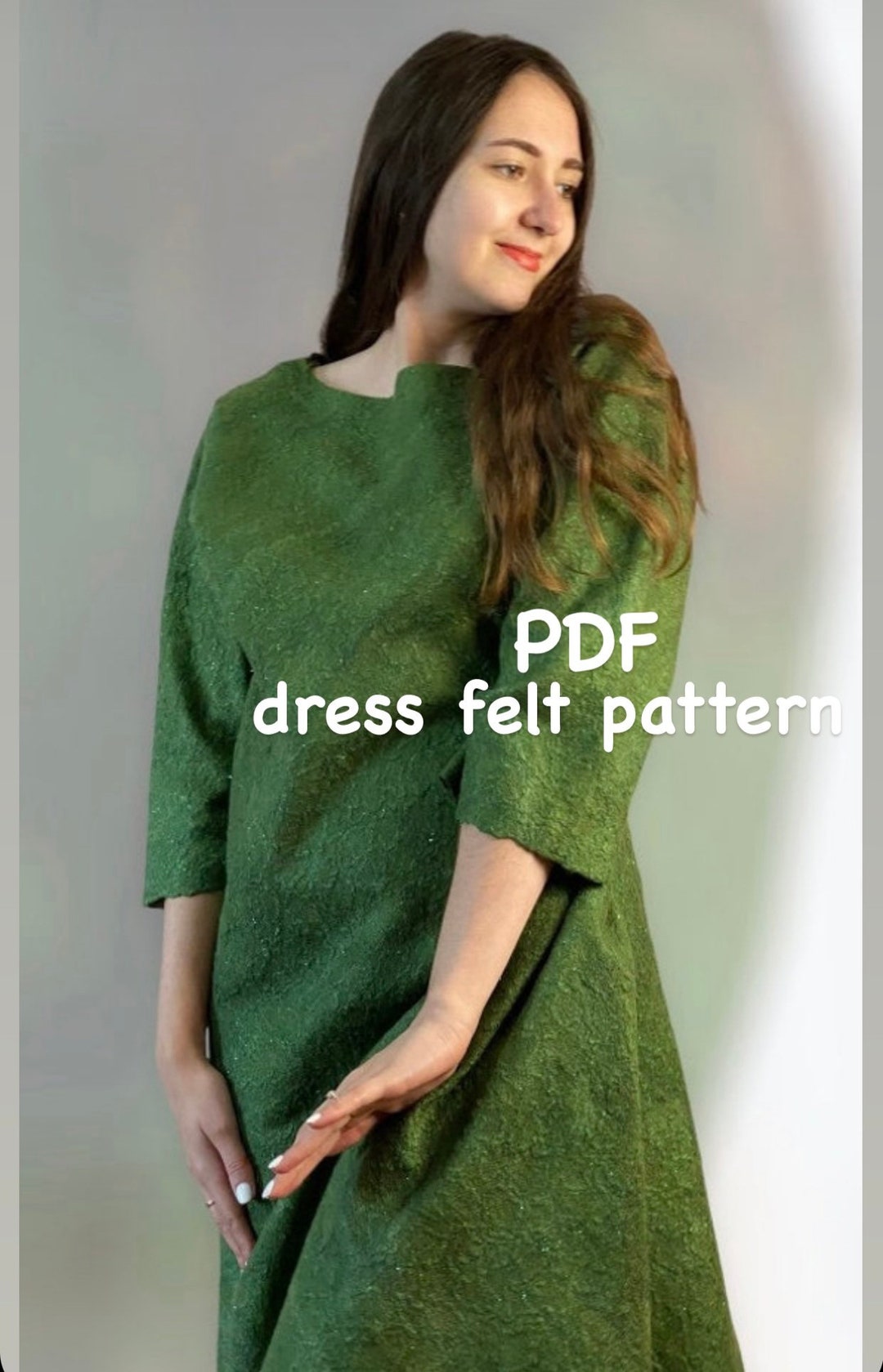 Oversized Dress Pattern. Felt Dress Pattern PDF Instruction. Digital ...
